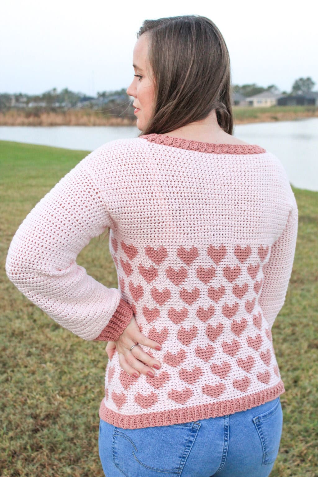 Crochet Heart Sweater Pattern - Paris Sweater
