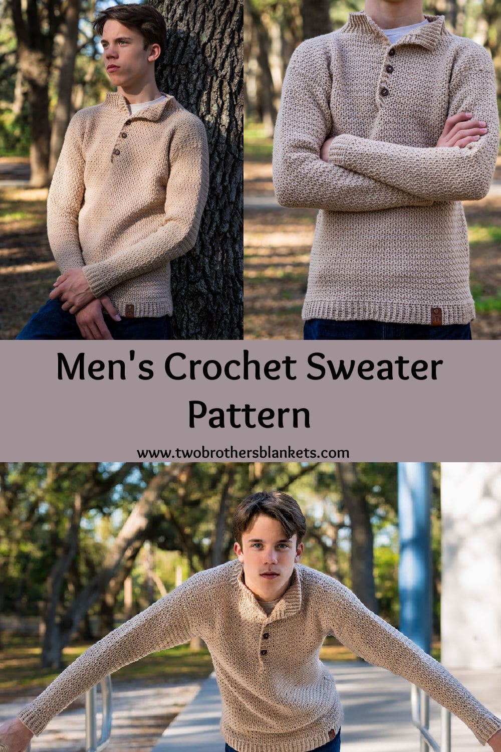Men's Crochet Sweater - Bramley - Crochet Makes for Men