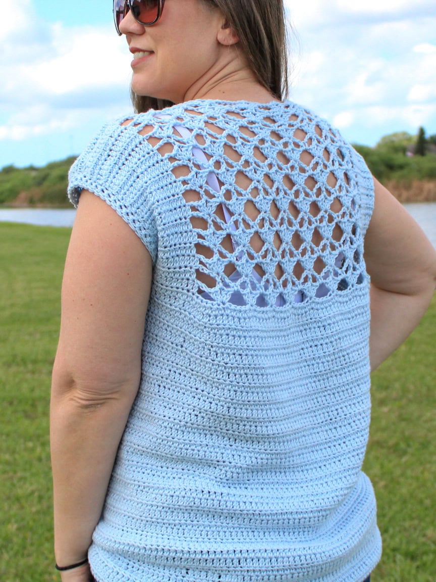 Crochet Top Pattern - Tea Time Tee - Two Brothers Blankets