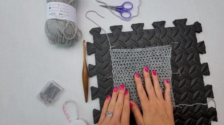 How to Crochet A Gauge Swatch from Start to Finish - Two Brothers Blankets