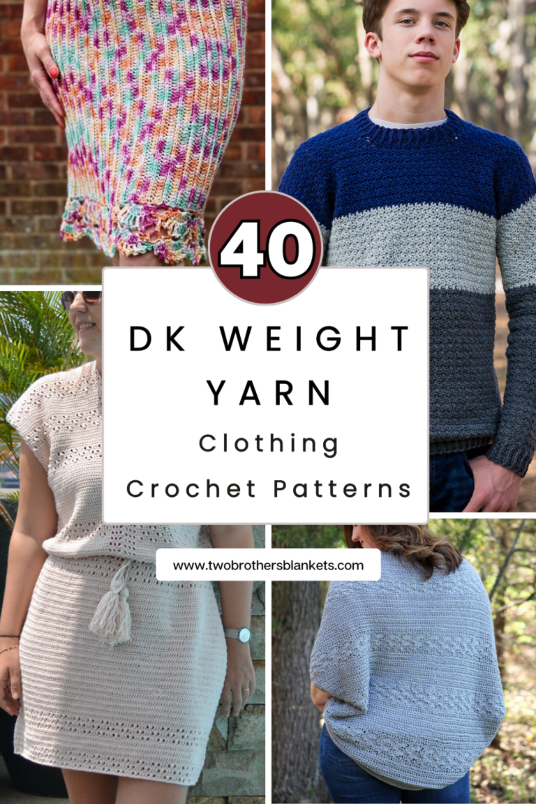 DK Weight Yarn Crochet Clothing Patterns - Two Brothers Blankets