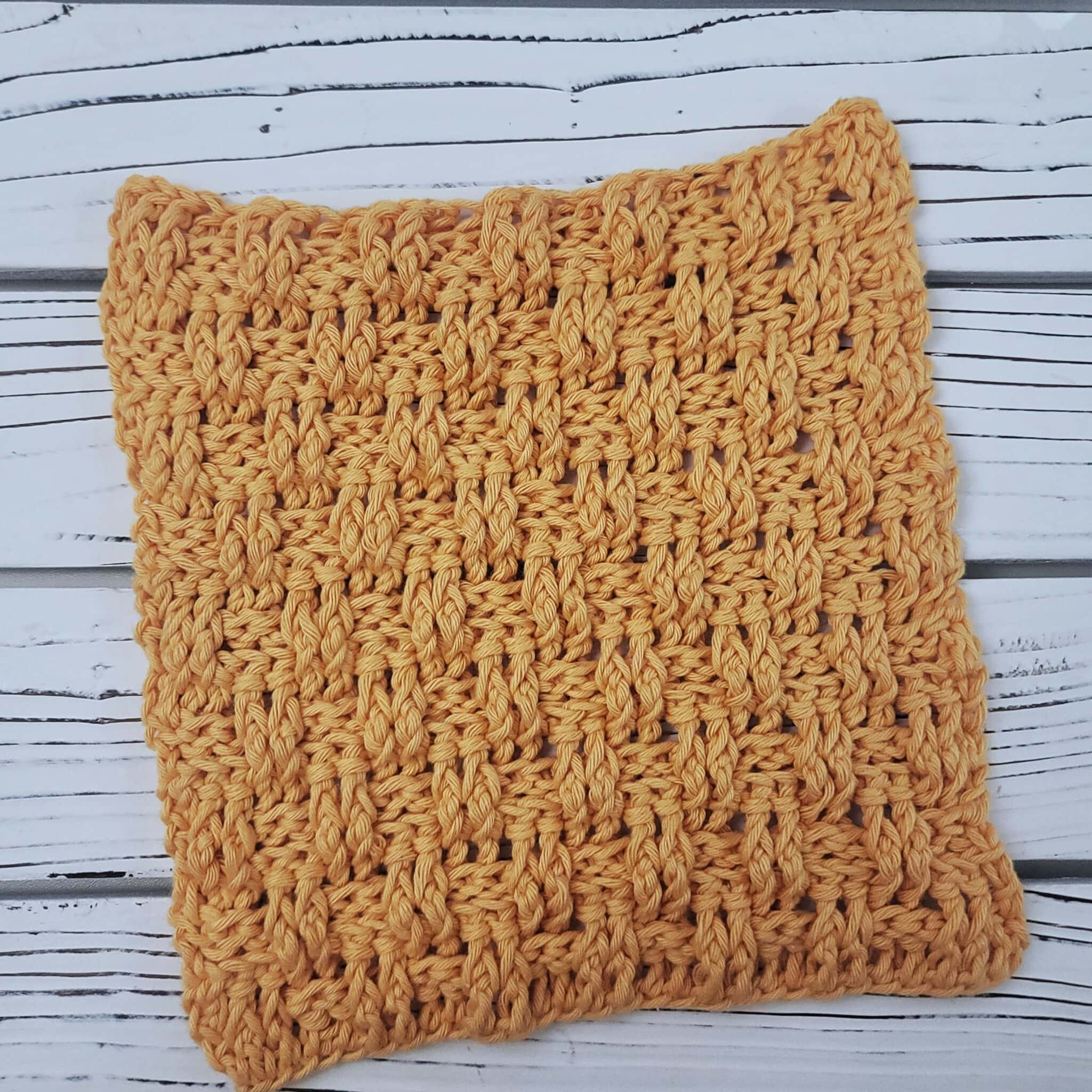Mini Basket Weave Stitch Crochet Washcloth Pattern - Two Brothers Blankets