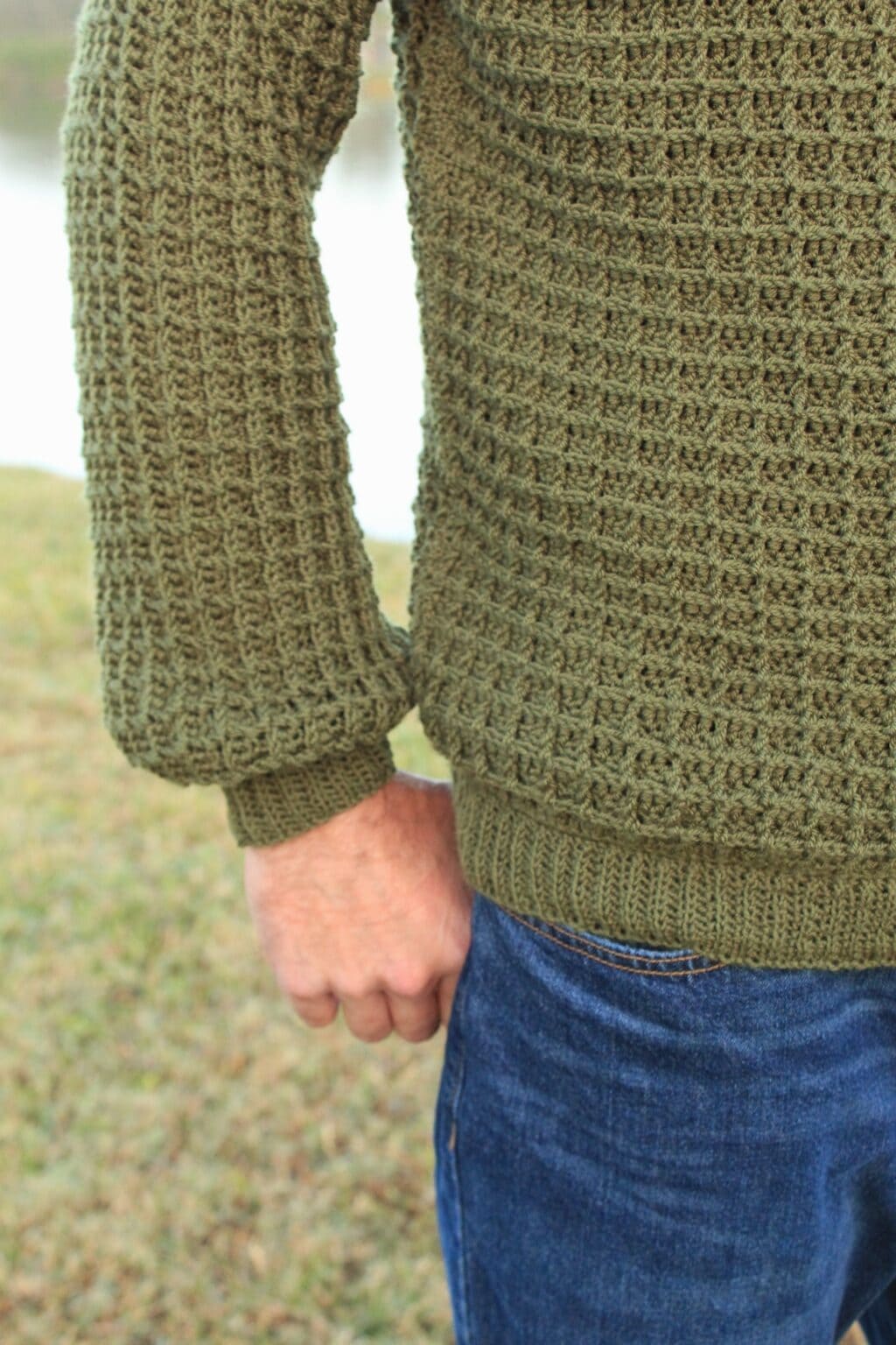 Crochet Men's Sweater Pattern – Men's Apricity Henley - Two Brothers ...