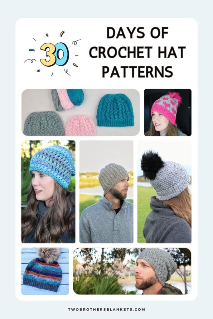 30 Crochet Hat Patterns for Fall and Winter - Two Brothers Blankets